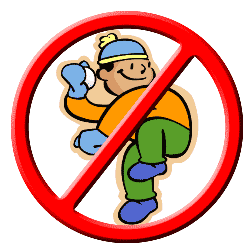 No Throwing Clipart